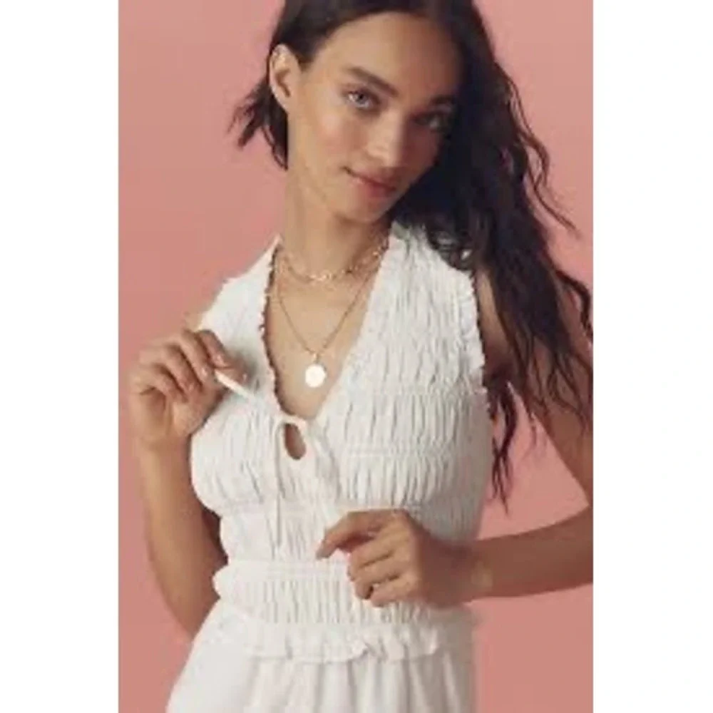 Anthropologie | Dresses | Anthropologie Paige Fraise V Neck Sleeveless ...